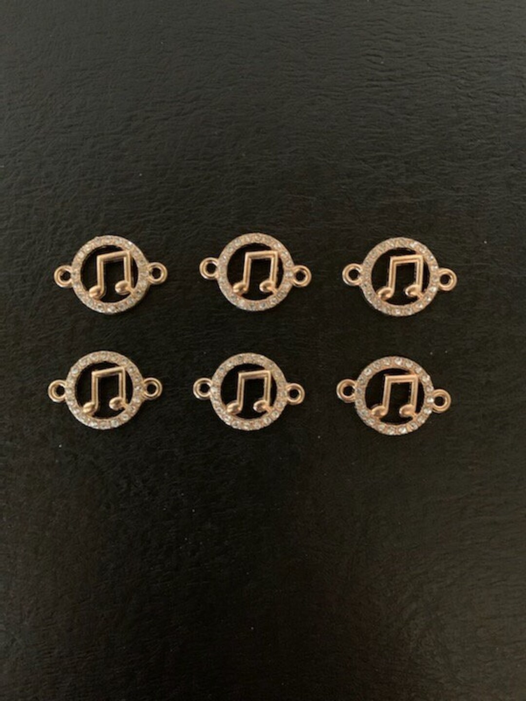 6 Music Note Connectors, Music Note Charm, Connector Charms, Music ...