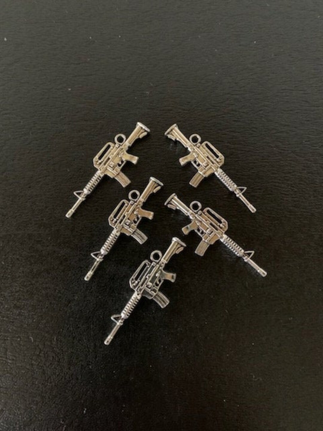 5 Military Charms, Military Pendants, Rifle Charm, Shotgun, Shotgun ...
