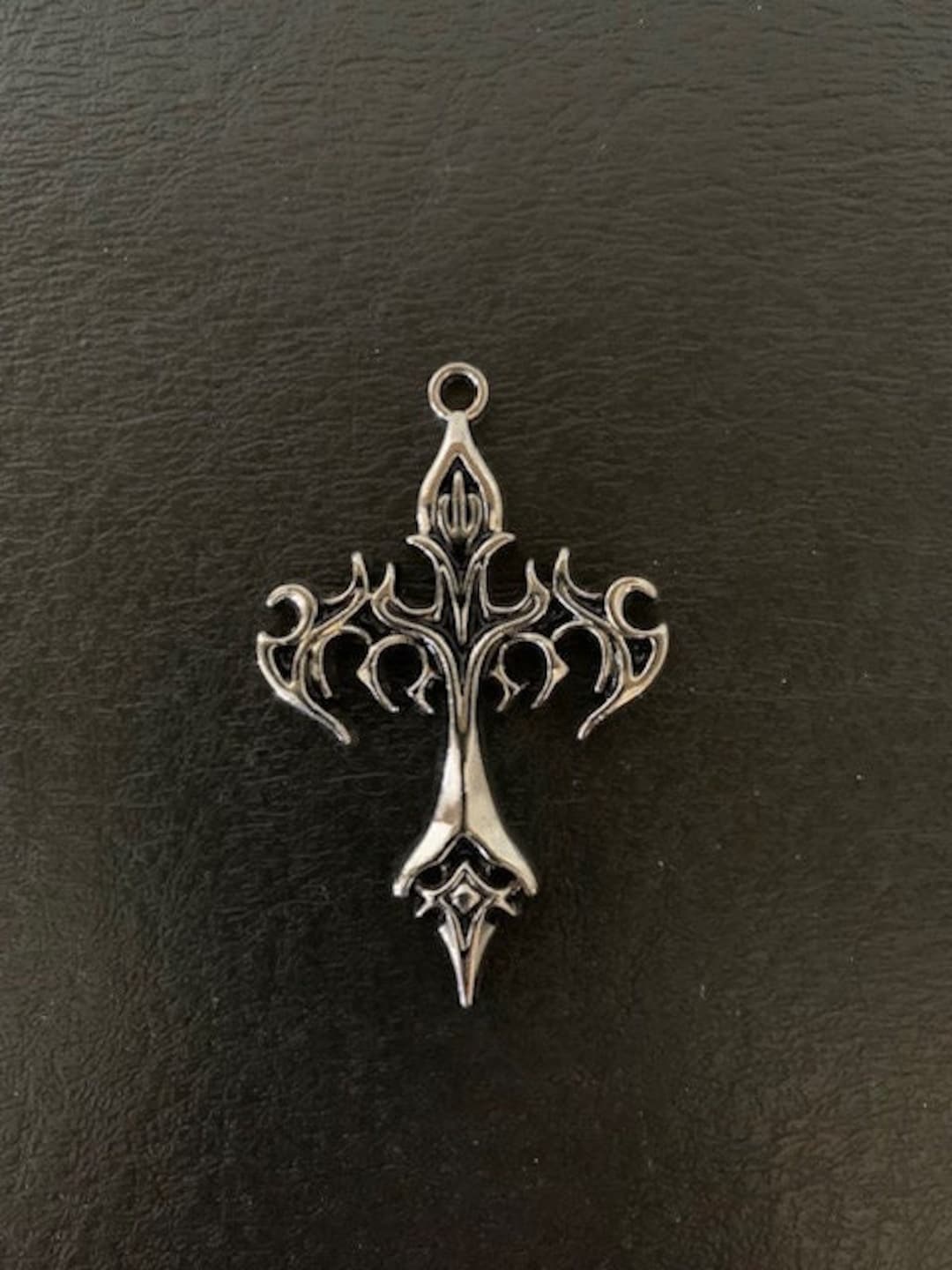 1 Lg Flame Cross Pendant, Gothic Cross Pendant, Cross Pendant, Flame ...