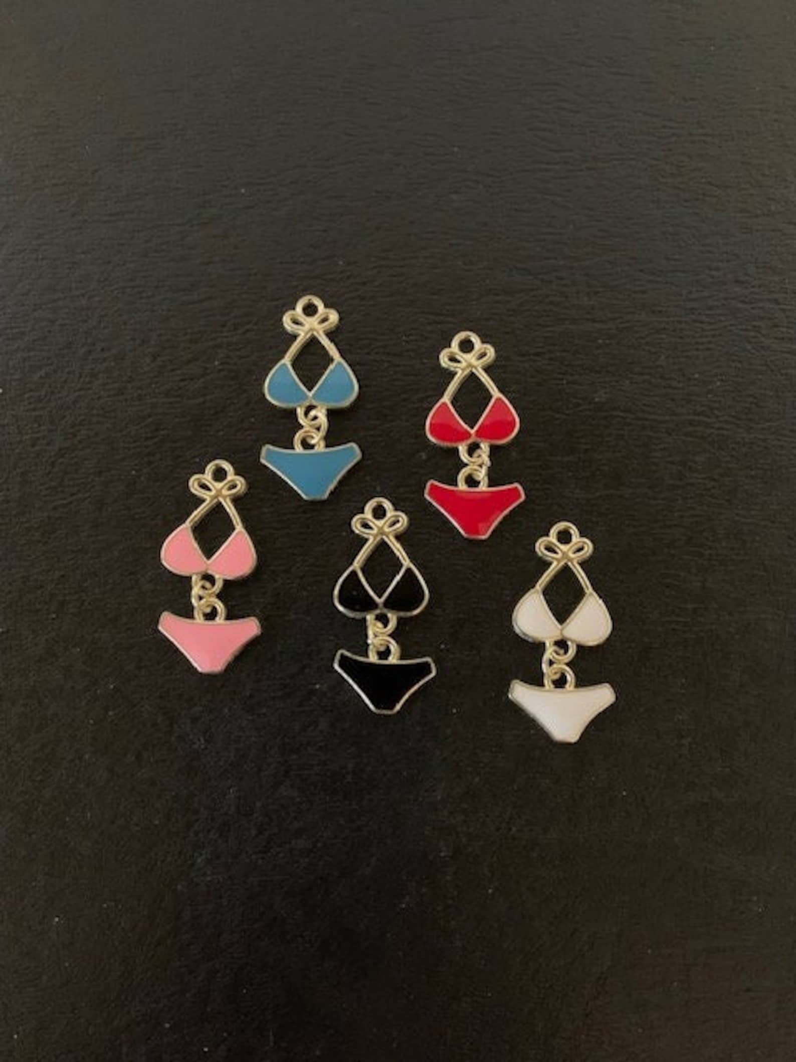5 Bikini Charms, Swim Charm, Beach Charms, Ocean Charms, Ocean Charm ...