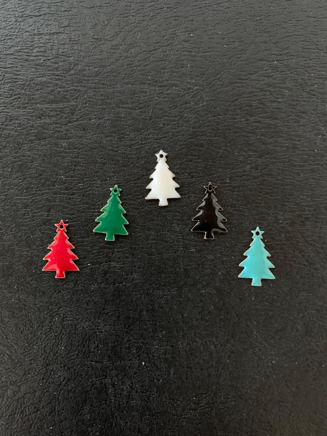 5 Random Mix Tree Charms, Tree Charms, Tree Charms Gold, Christmas Tree ...