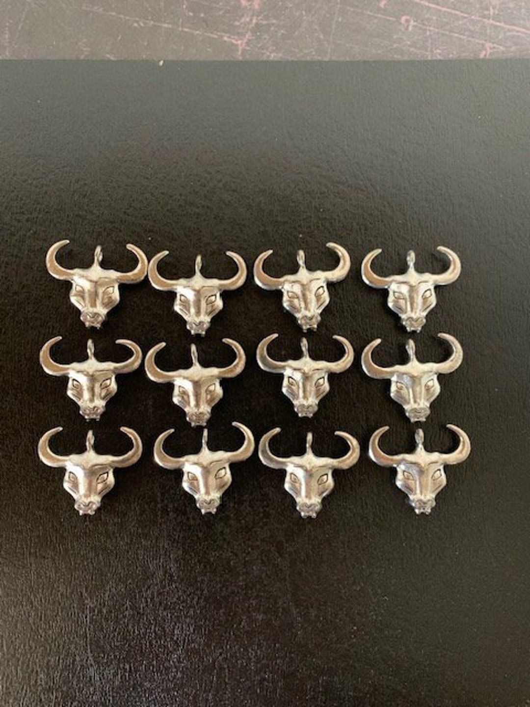 12 Longhorn Cow Charms, Longhorn Charm, Longhorn Pendant, Cow Charm ...