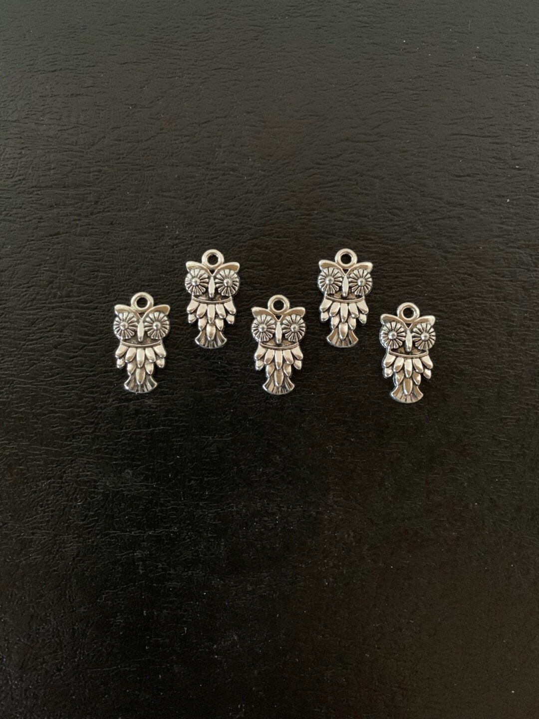 5 Small Silver Owl Charms, Metal Charms, Owl Charm, Owl Jewelry, Owl ...