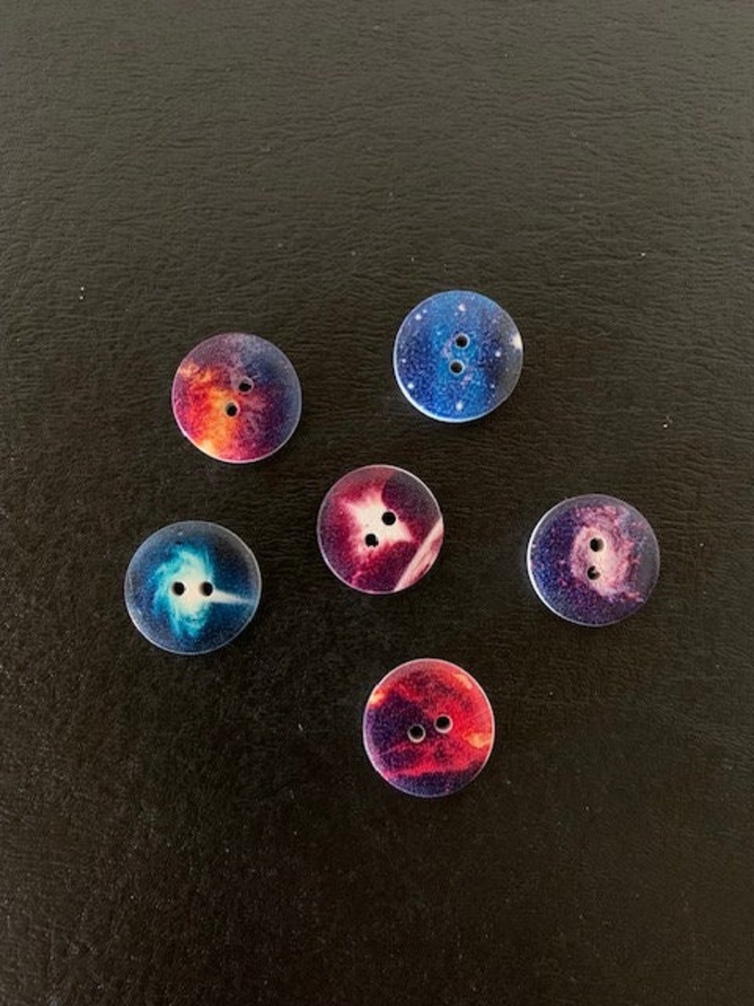 6 Random Mix Galaxy Buttons, Galaxy Buttons, Star Buttons, Outer Space Party, Elliptical ...