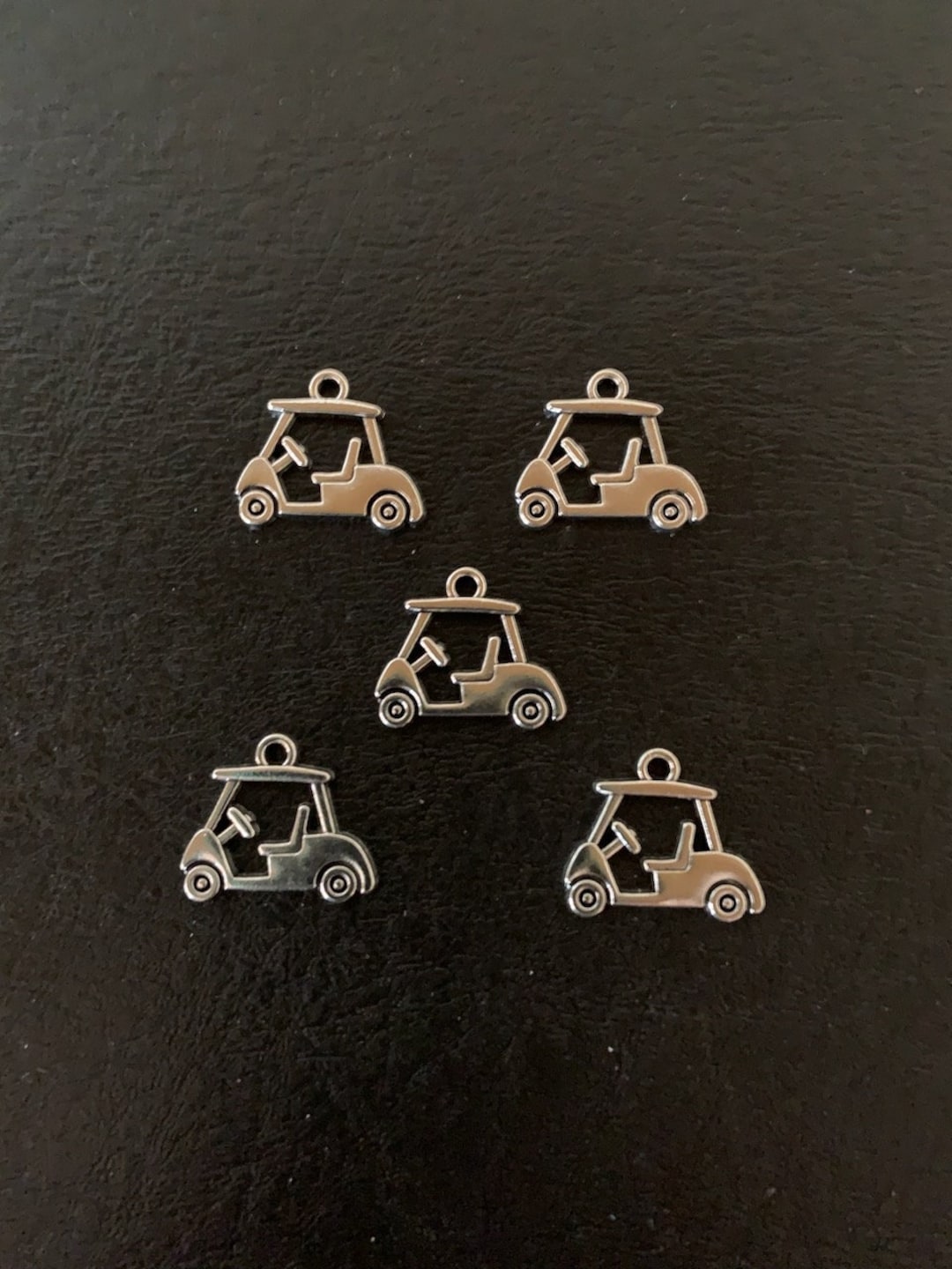 5 Golf Cart Charms, Golf Cart Charm, Golf Cart Pendant, Charm Golf Cart ...