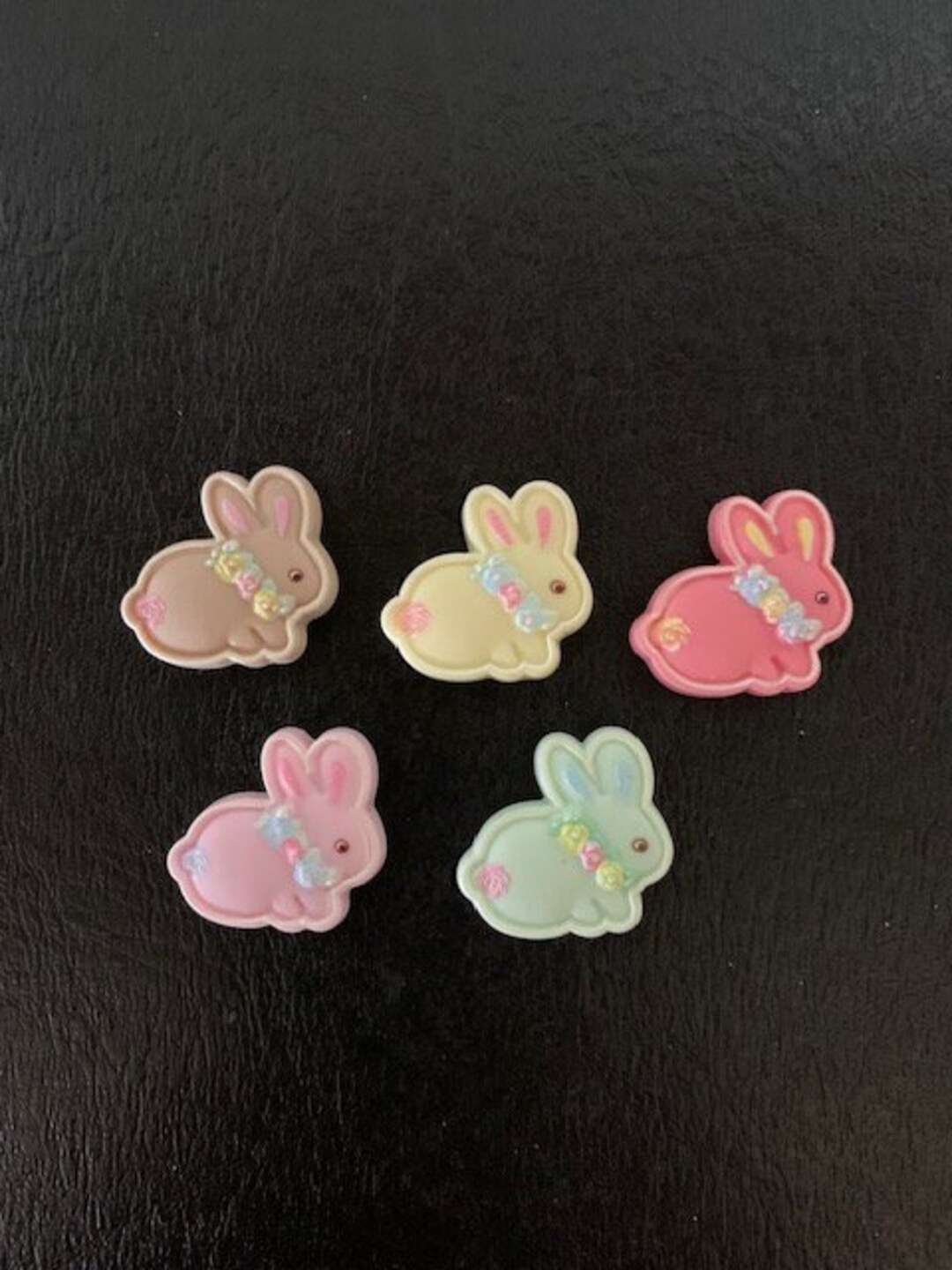 5 Pastel Sitting Rabbit Flats, Easter Rabbit, Pink Bunny, Rabbit ...
