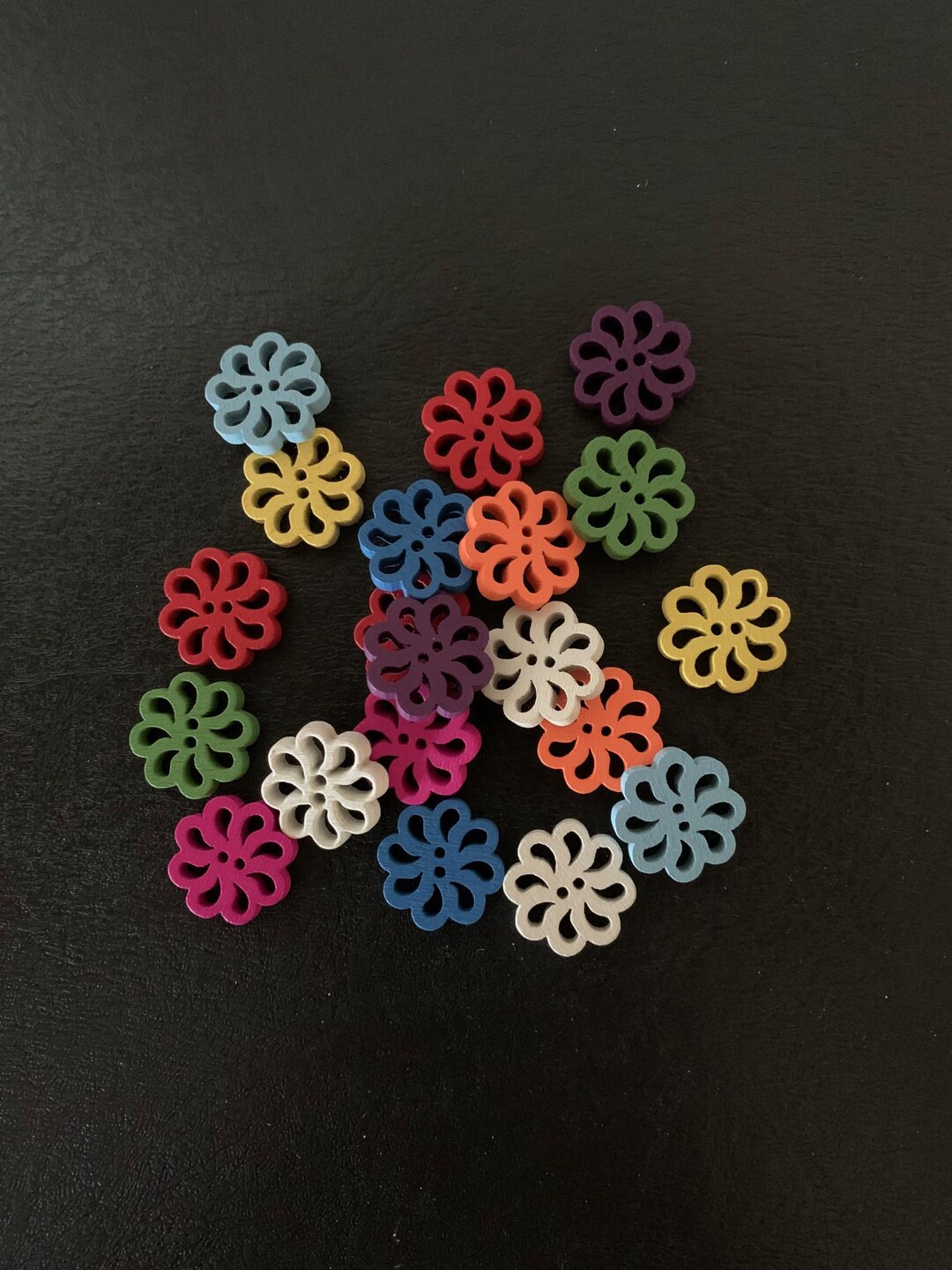 20 Random Mix Flower Buttons, Flower Buttons, Flower Button, Flower ...