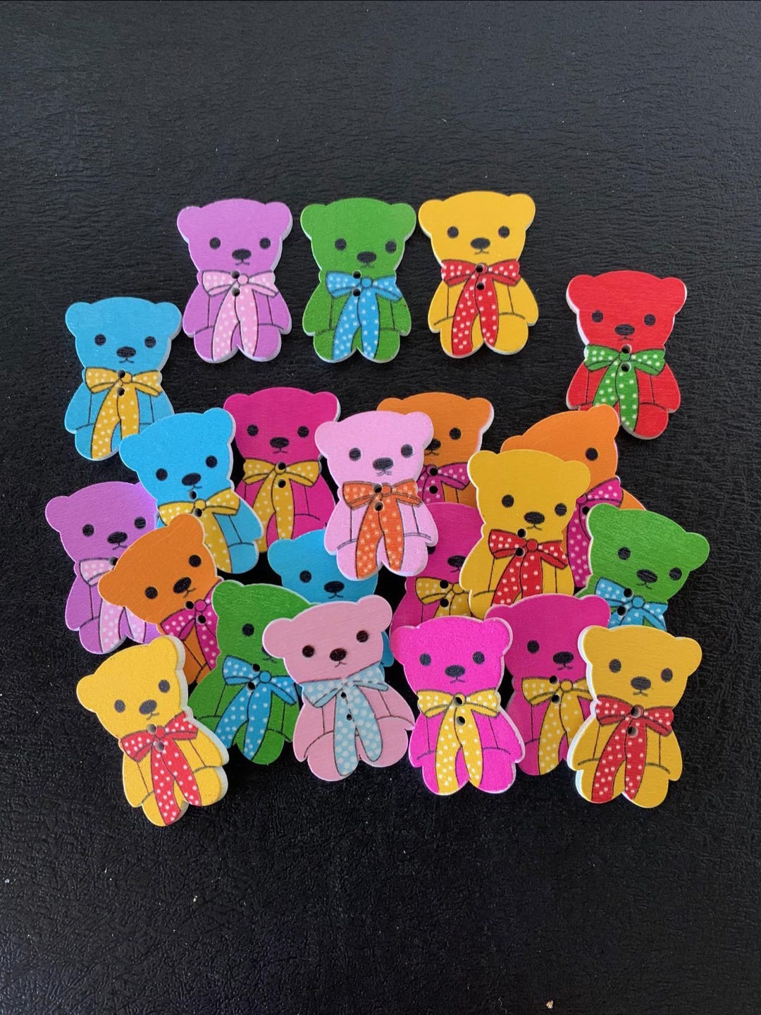 22 Random Mix Teddy Bear Buttons, Teddy Bear Bulk, Bear Buttons, Bear ...