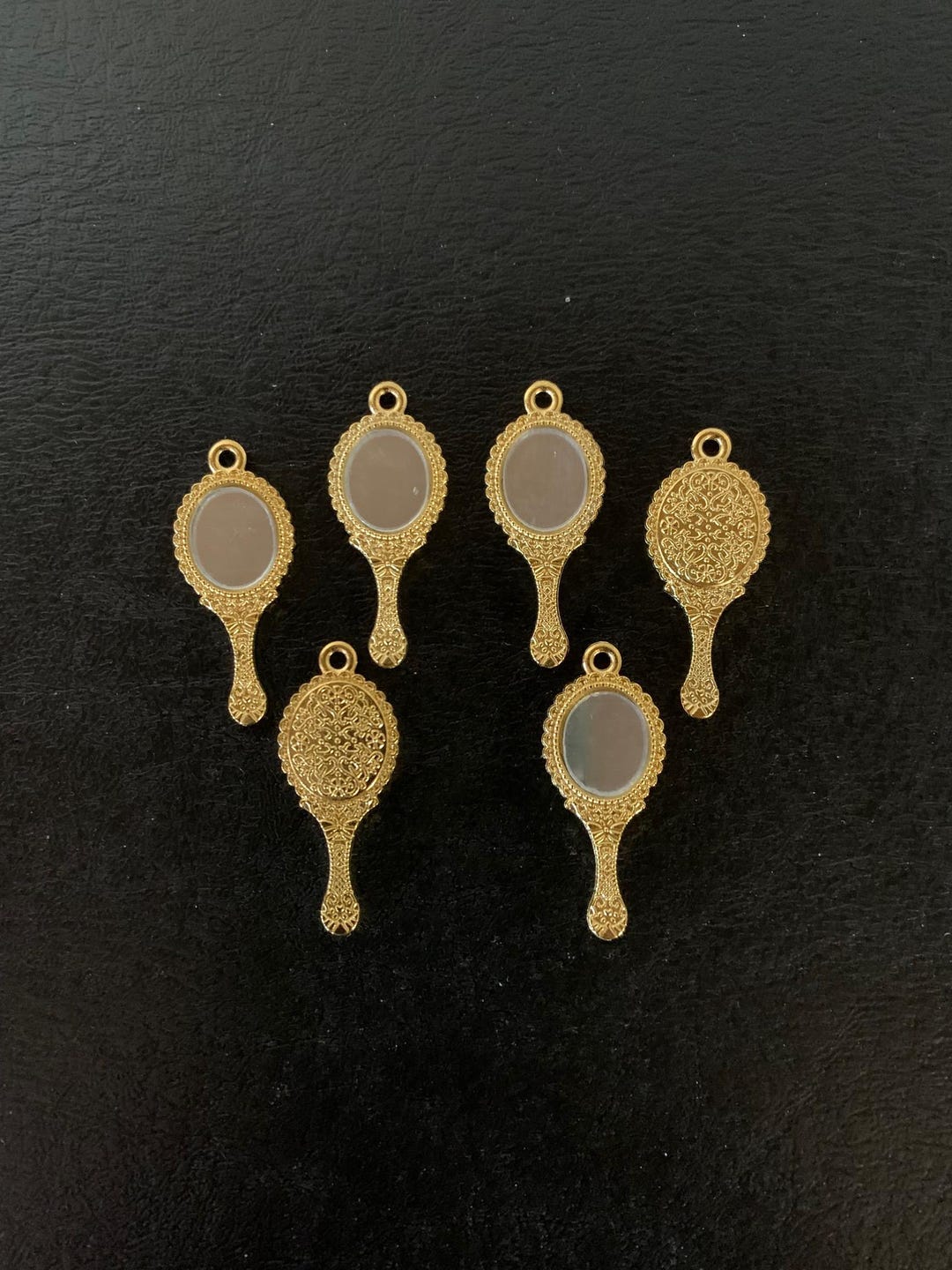 6 Hand Mirror Charms, Hand Mirror Pendant, Hand Mirror Pendants, Hand ...