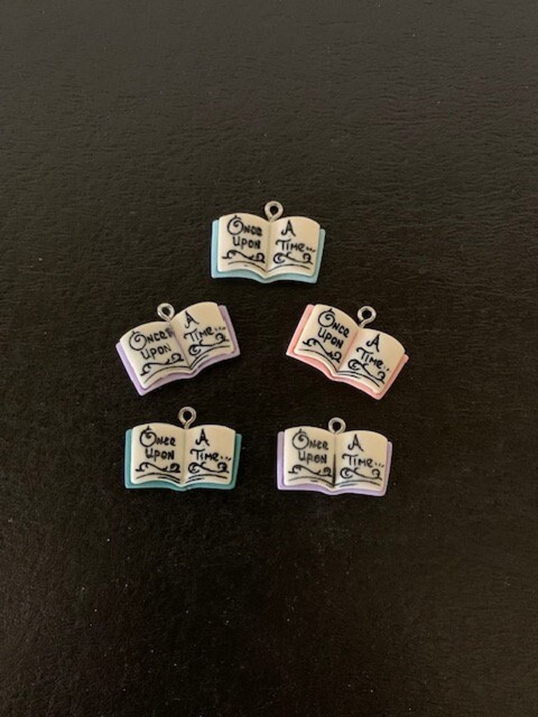 5 Random Mix Once Upon a Time Book Charms, Once Upon a Time, Book Charm ...