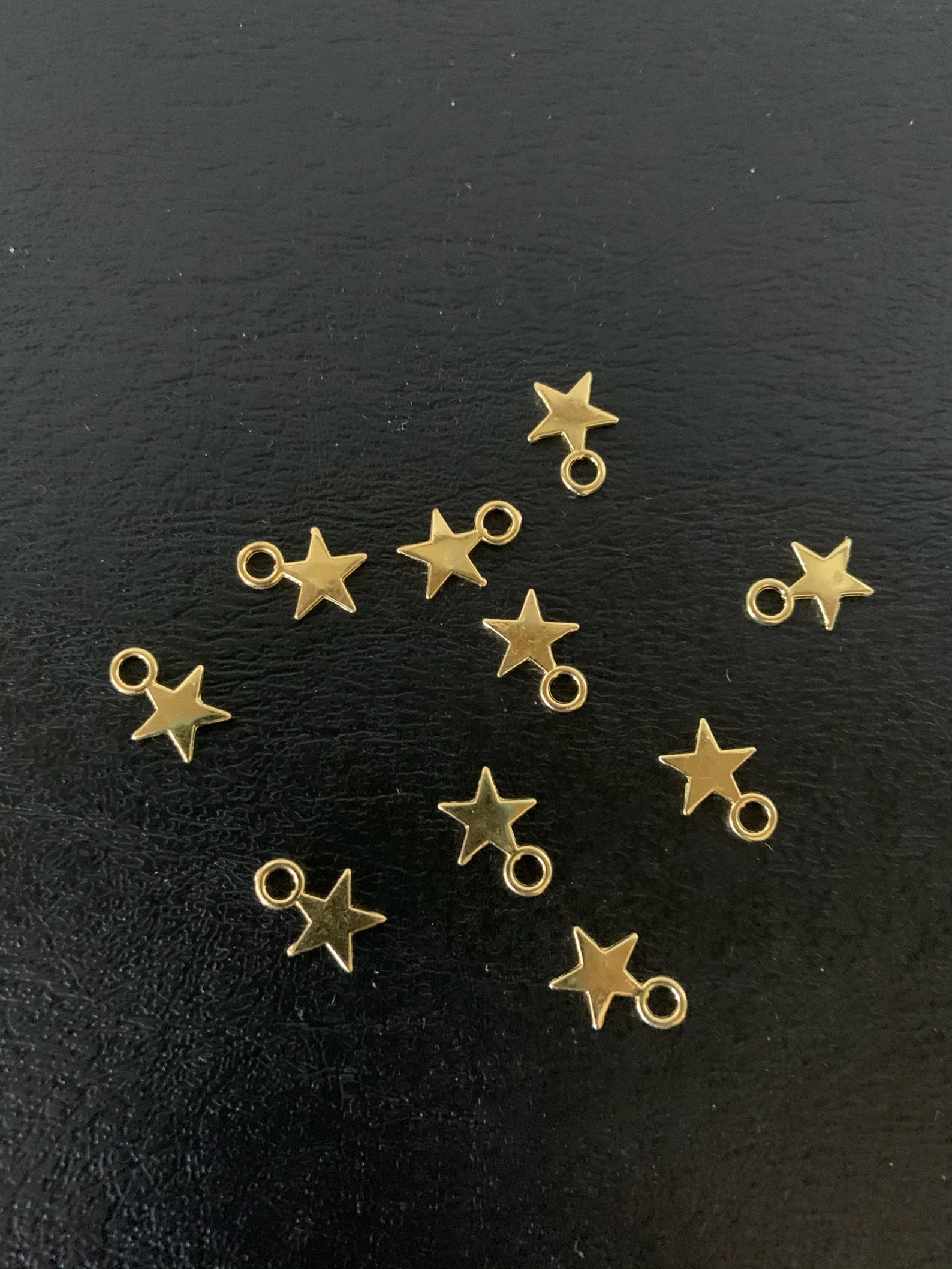 10 mini star charms star charm star charm gold metal | Etsy