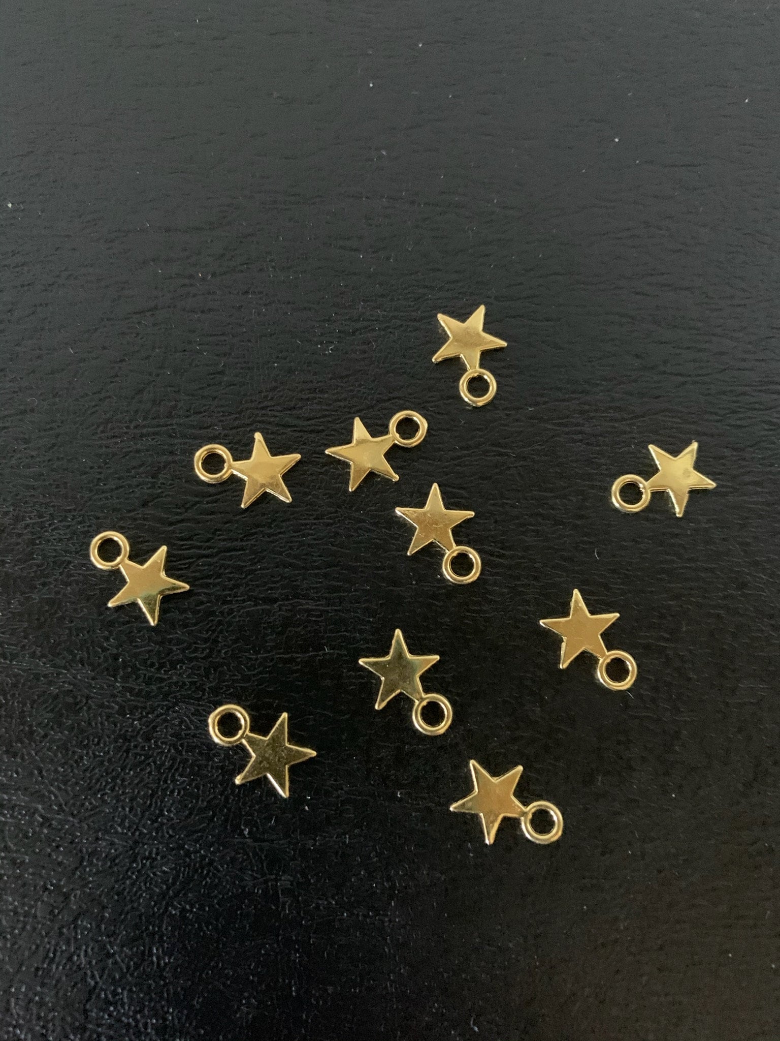 10 mini star charms star charm star charm gold metal | Etsy