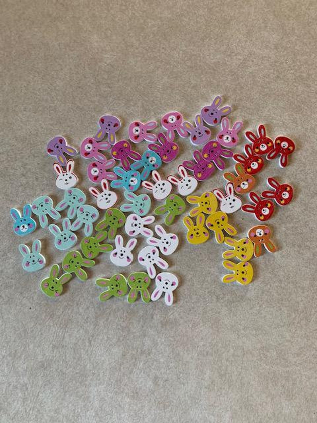 80 Rabbit Buttons, Rabbit Buttons, Rabbit Button, Bunny Button, Bunny ...