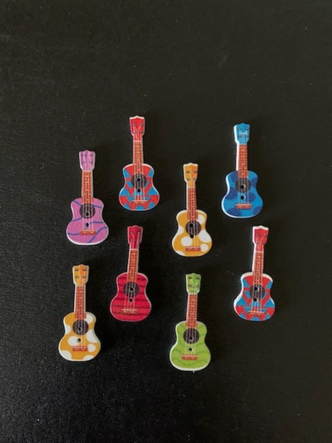 8 Random Mix Wood Guitar Buttons, Guitar Buttons, Guitar Button, Wood ...