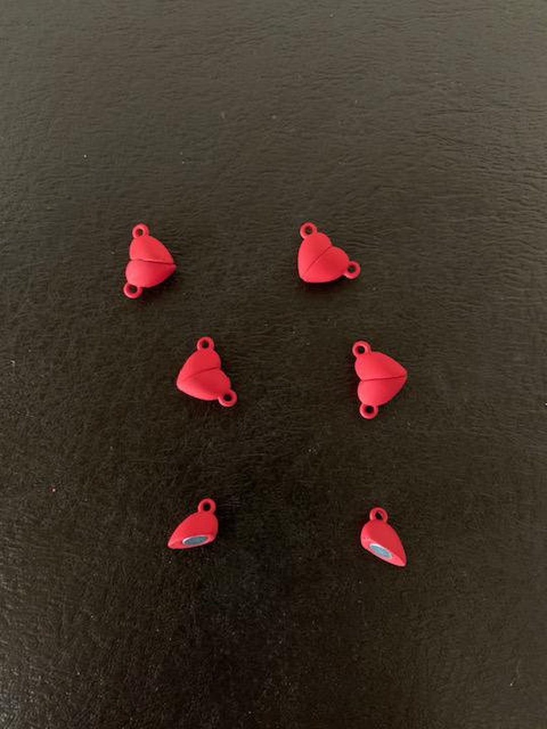 5 Sets Red Heart Magnet Charms, Heart Magnet, Heart Magnet Charm, Red ...
