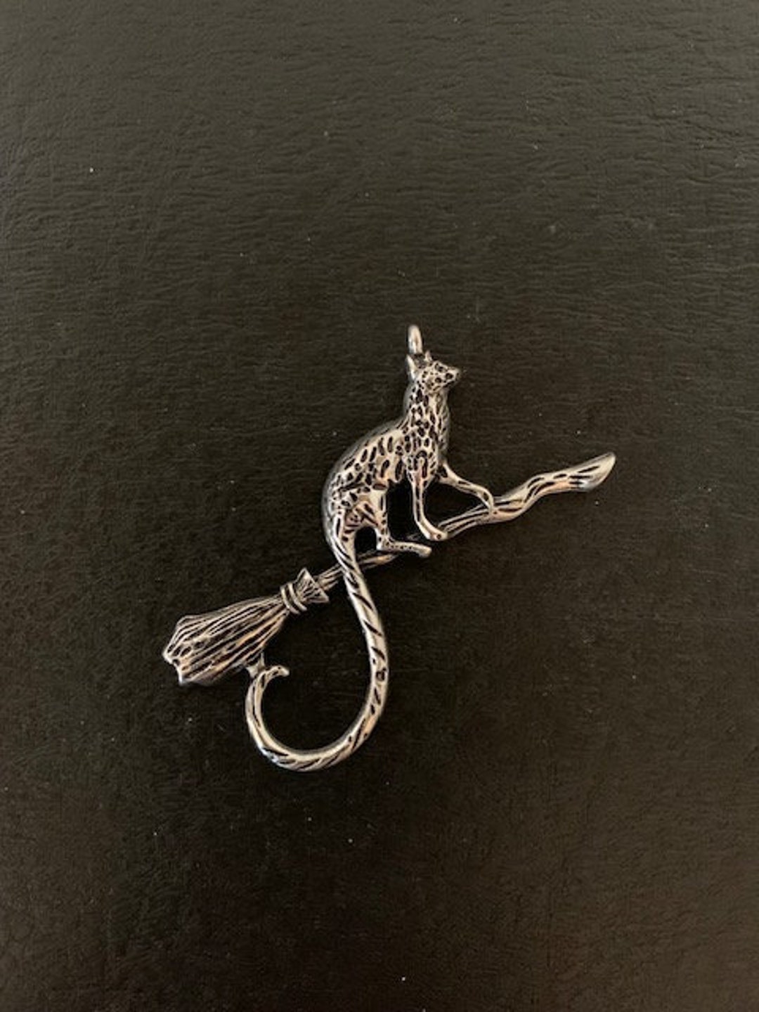 1 Silver Cat on Broomstick Charm, Cat Charm, Cat Charms, Cat Charm Pack ...