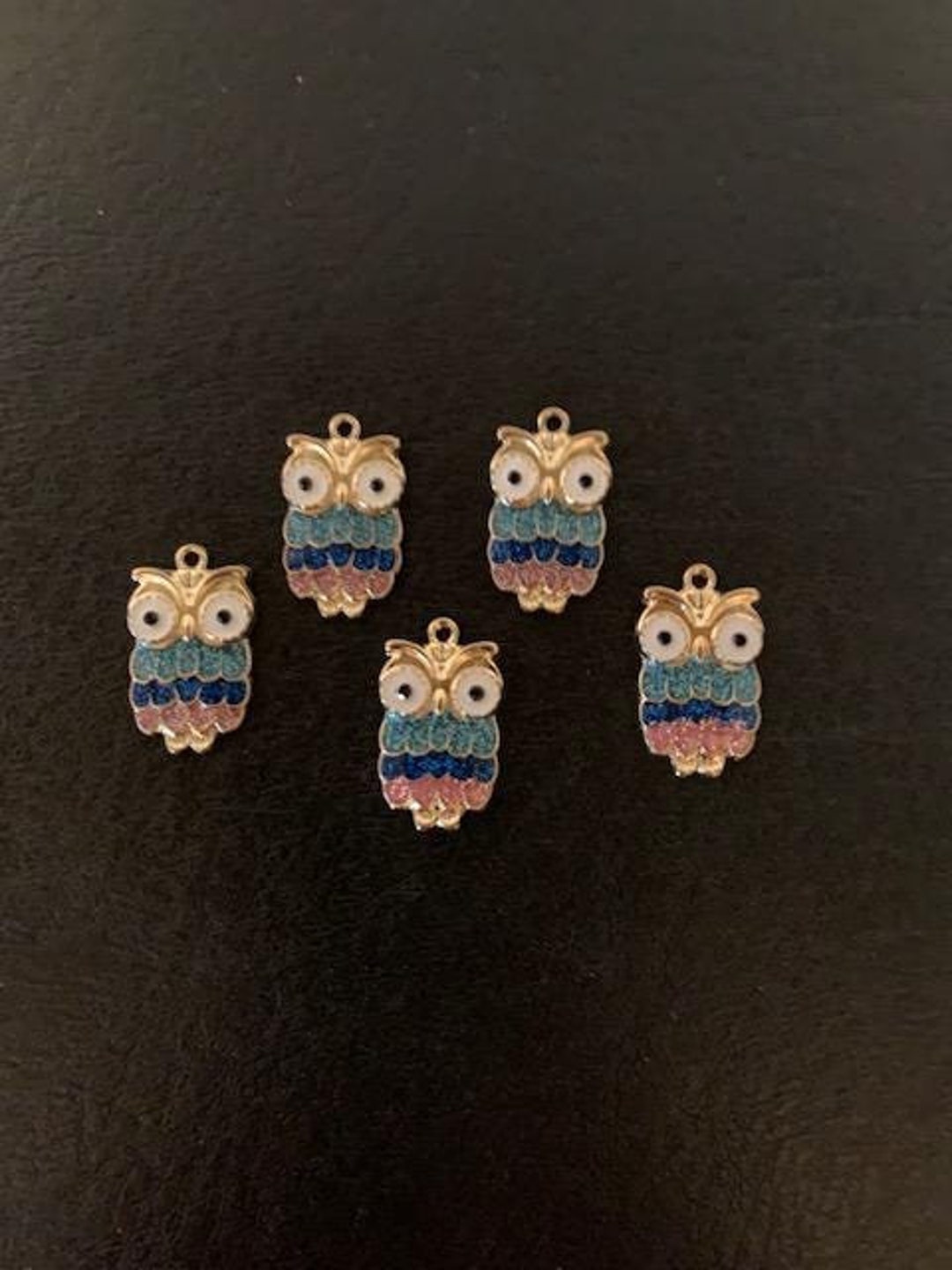 5 Gold Tone Owl Charms, Owl Charm, Owl Pendant, Owl Charms Bulk, Gold ...