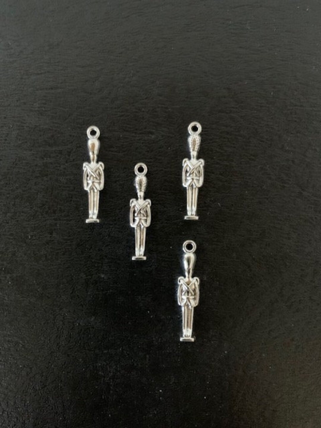4 Silver Soldier Charms, Soldier Charm, Miniature Soldiers, Tin ...