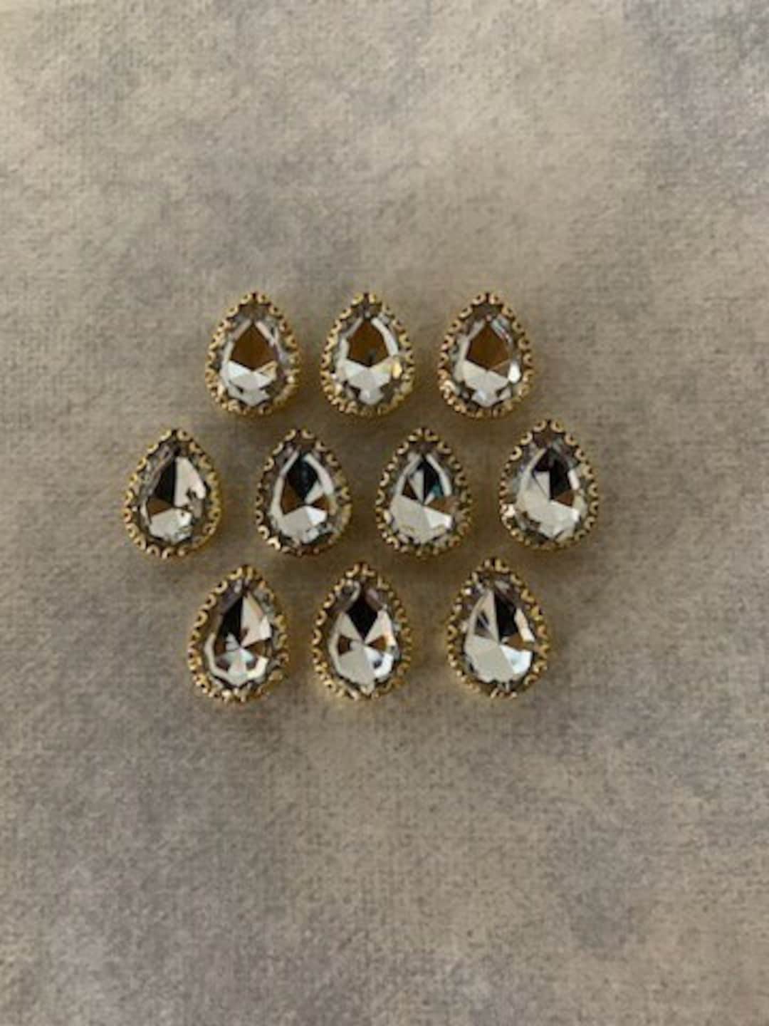 10 White Teardrop Bead Flats, White Teardrop Cabochon, Teardrop ...