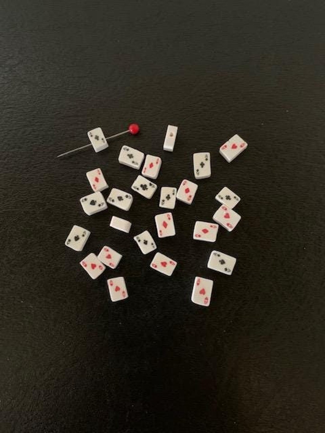 25 Playing Cards Beads, Unique Beads, Clay Beads, Polymer Beads, Clay ...