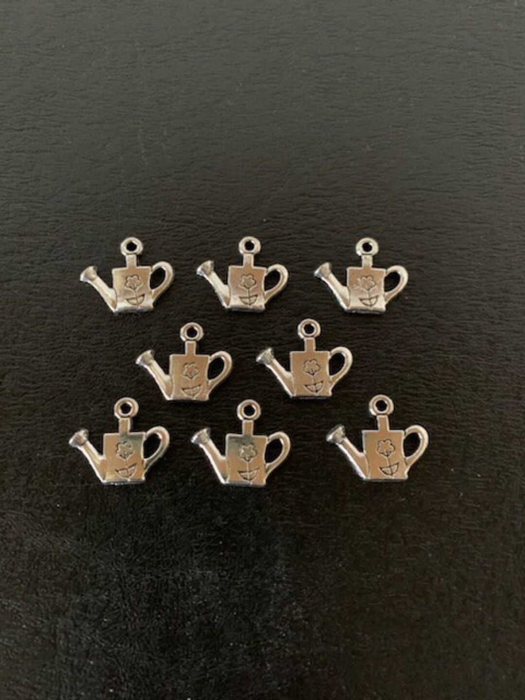 8 Sm Watering Can Charms, Watering Can Charm, Mini Watering Can ...