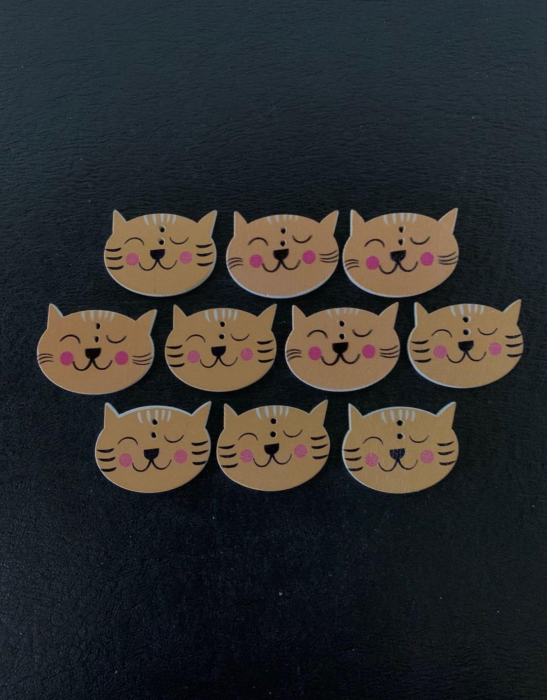 10 Cat Head Buttons, Cat Buttons, Cat Button, Cat Buttons Sewing ...