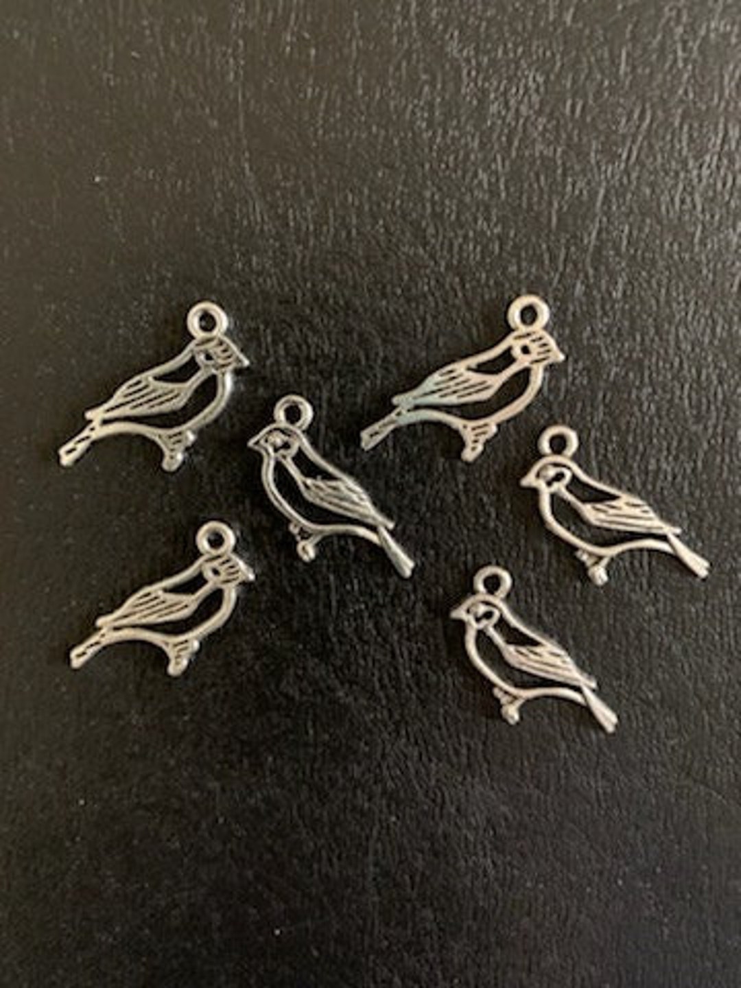 6 Silver Robin Charms, Robin Charm, Robin Bird Charm, Robin Charm Pack ...