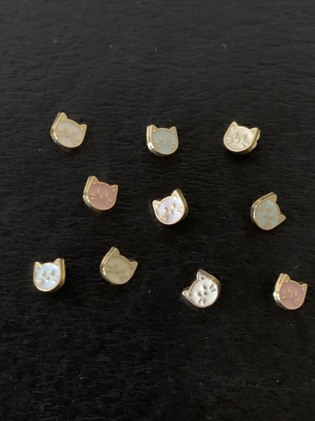 10 Mini Pastel Cat Buttons, Cat Buttons, Pastel Buttons, Animal Buttons ...