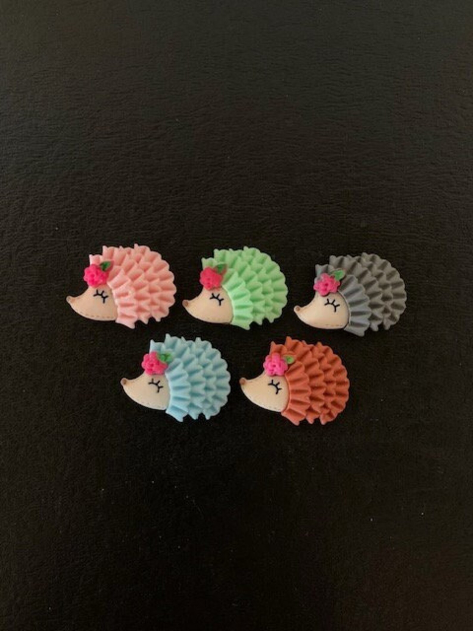 5 Hedgehog Cabochons, Hedgehog, Hedgehog Charm, Animal Cabochons ...
