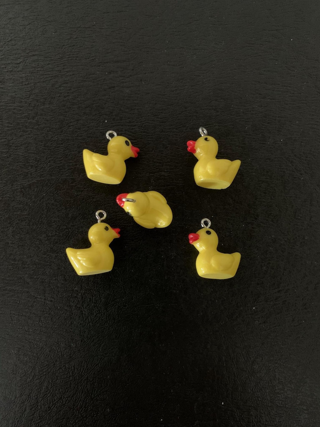 5 Rubber Duck Charms, Yellow Duck Charms, Duck Charm, Yellow Ducks ...