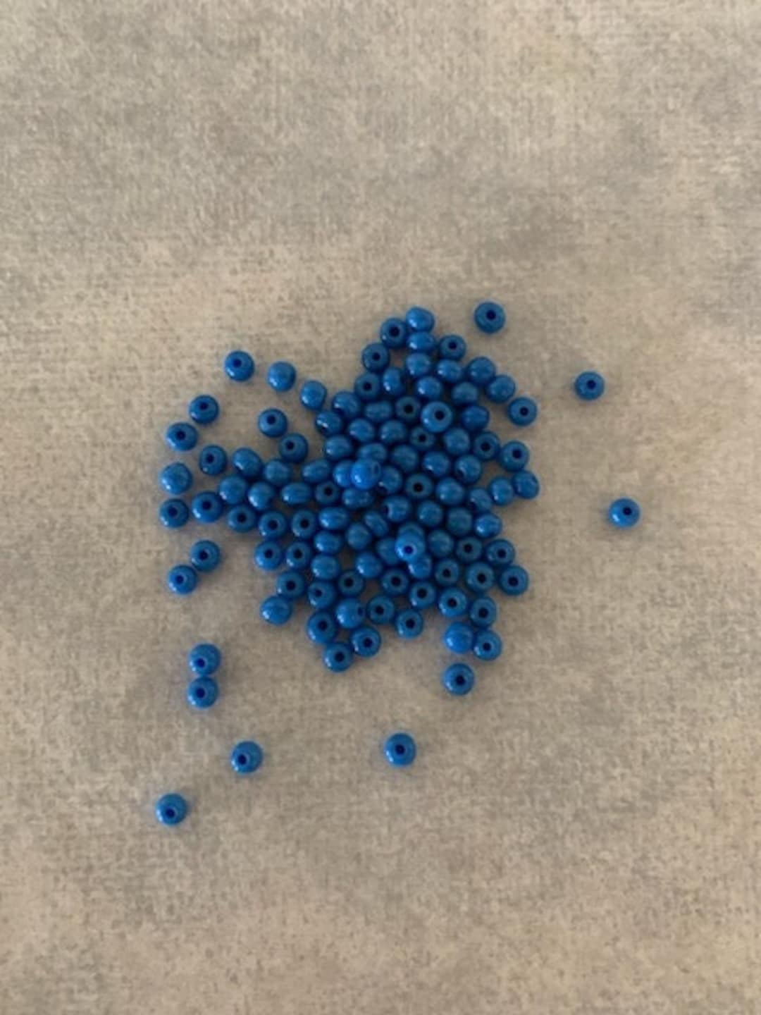 110-3mm Blue Beads, Tiny Blue Beads, 3mm Beads, 3 Mm Blue Beads, Blue ...