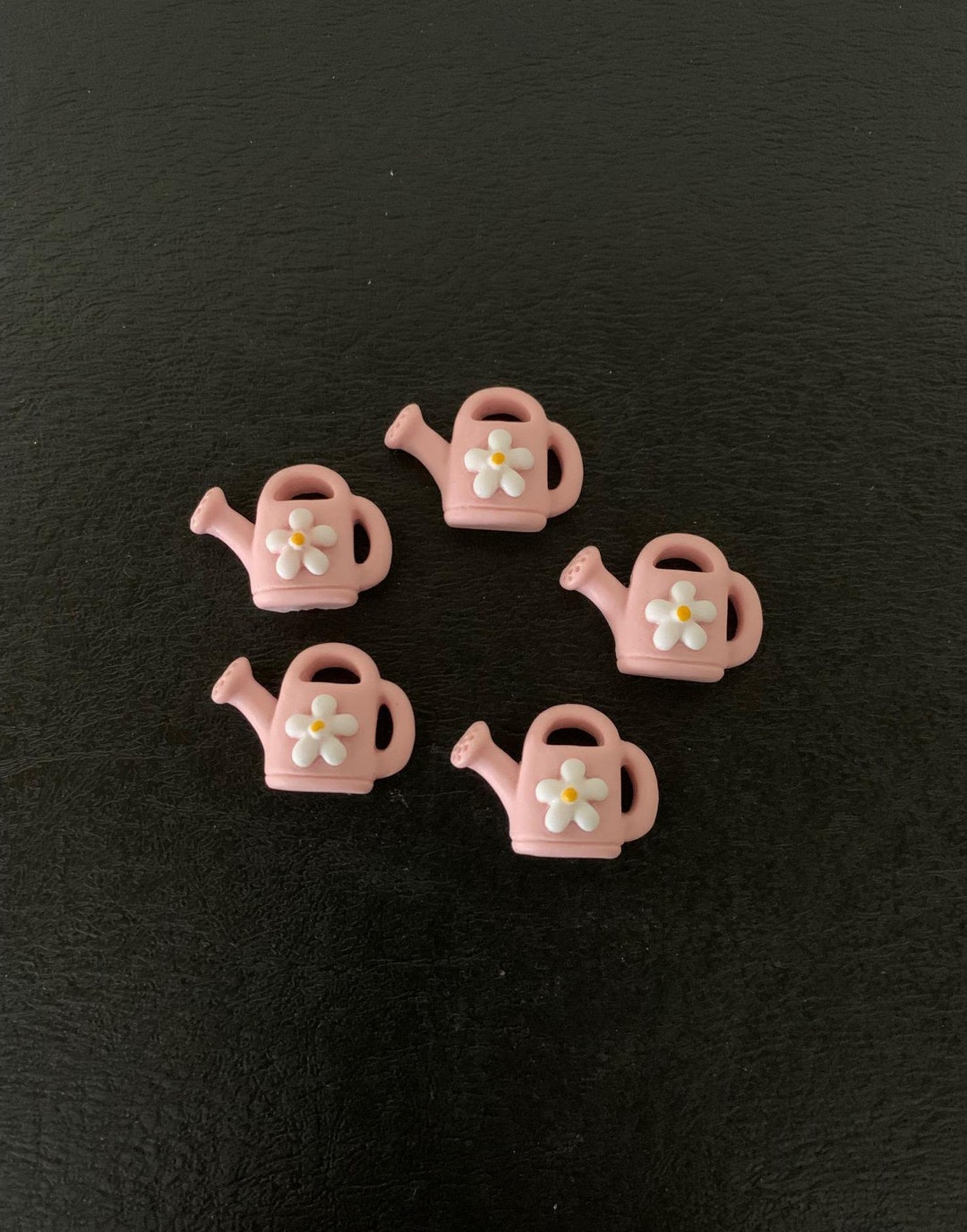 5 Pink Watering Can Flats, Watering Can, Pink Watering Can, Gardening ...