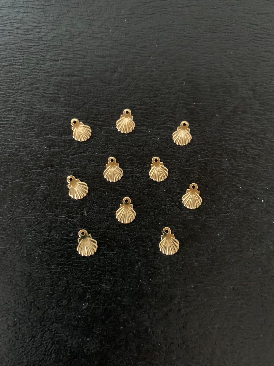 10 Tiny Gold Shell Charms, Tiny Shell Charms, Gold Shell Charm, Shell ...