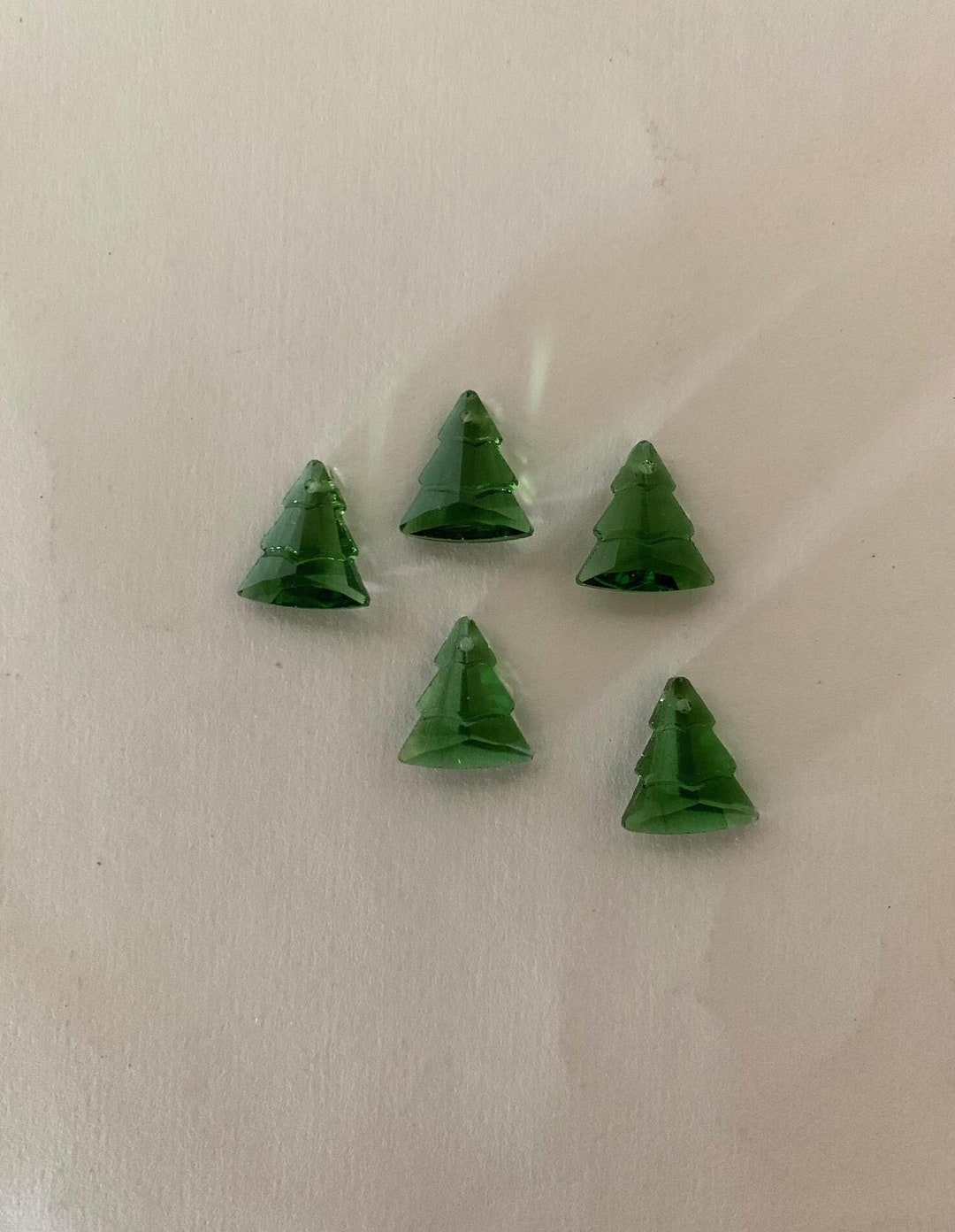 5 Green Crystal Tree Charms, Crystal Tree, Green Crystal Tree, Green ...