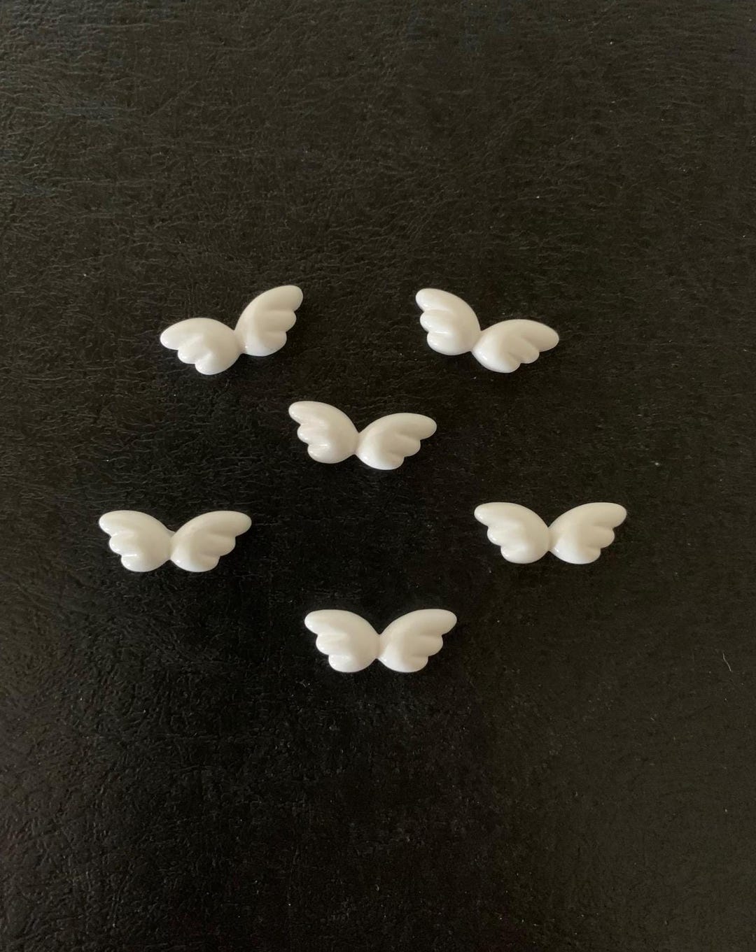 6 Mini Wings Flats, Angel Wings, Mini Wings, Mini Angel Wings, White ...
