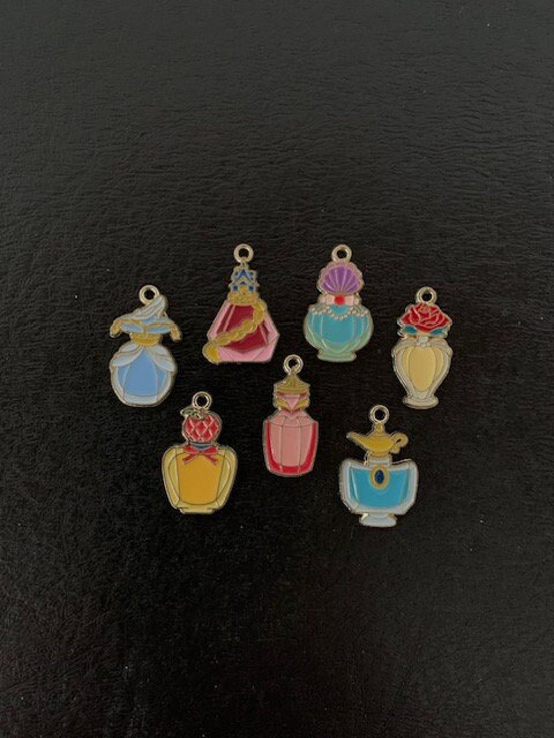 6 or 7 Perfume Charms, Perfume Charm, Enamel Charm, Enamel Charms ...
