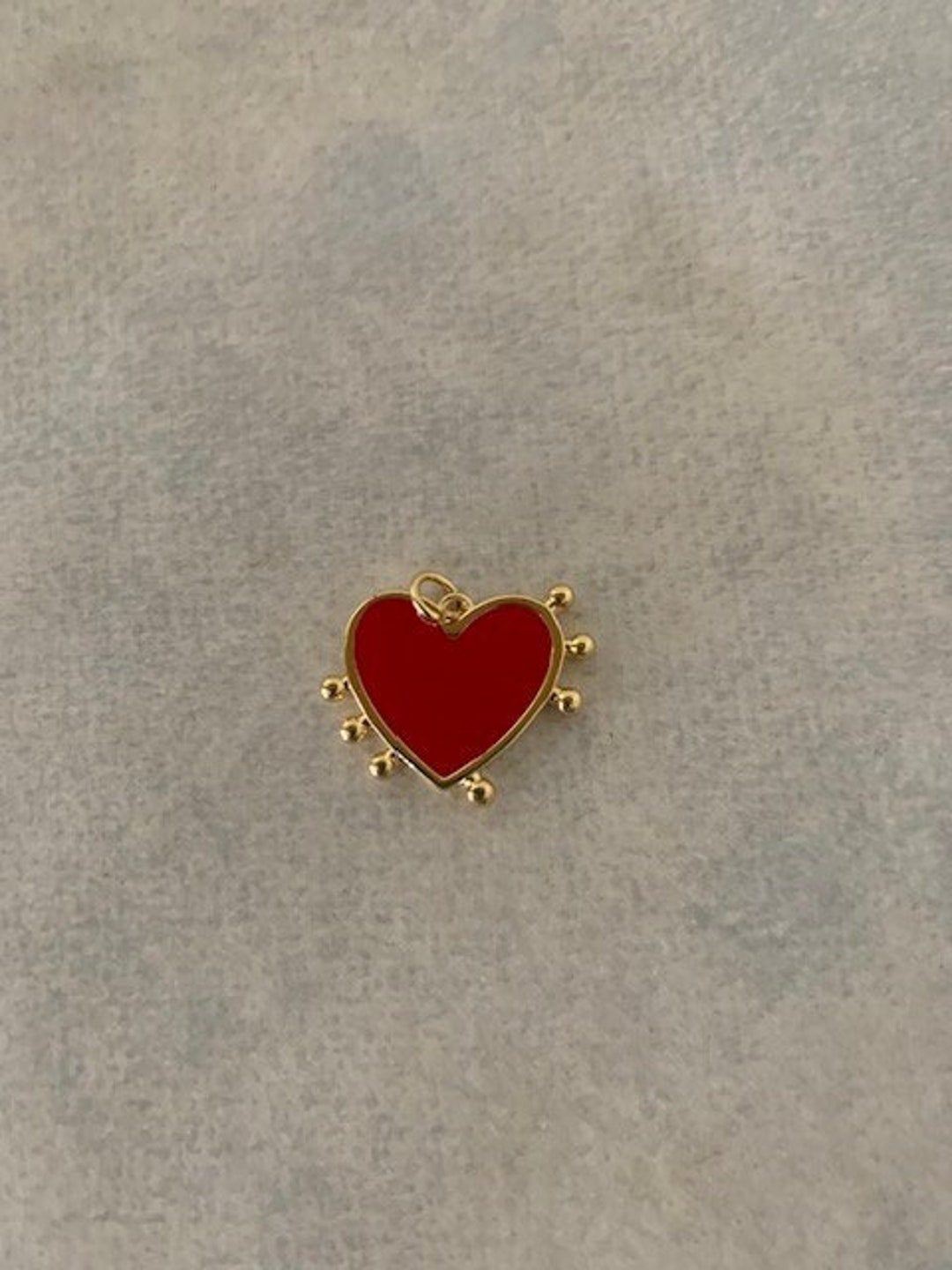 1 Red Heart Charm, Red Heart Charms, Charms for Bracelet, Charms for ...