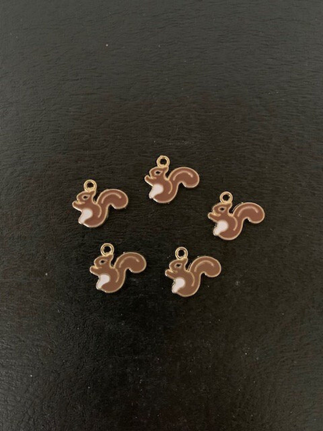 5 Gold & Brown Squirrel Charms, Squirrel Charms, Squirrel Charm Pack ...