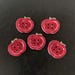 5 Red Plaid Apple Buttons, Apple Buttons, Plaid Buttons, Apple Craft ...