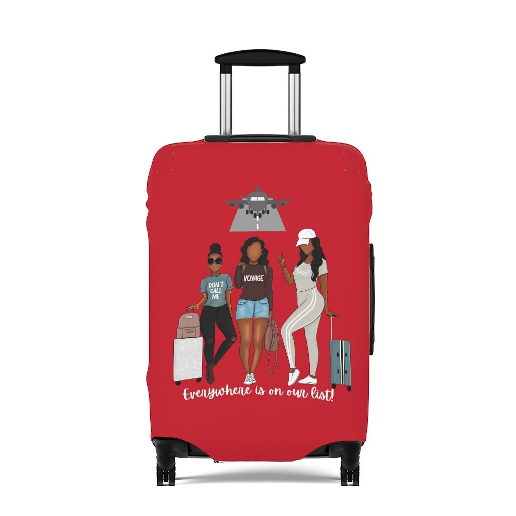 Red Suitcase Cover: Custom Travel Luggage Protector - Etsy