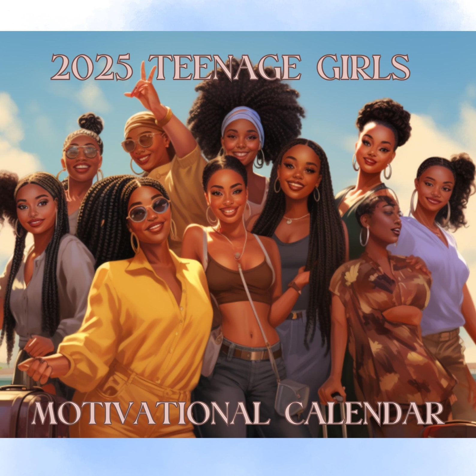 2025 Teenage Girl Wall Calendar Motivational Gift Inspirational Quotes ...