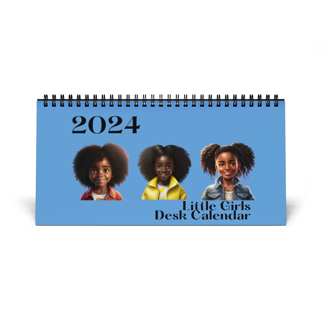 2024 Desk Calendar Little Girl Perfect for Little Ones Girl Desk ...