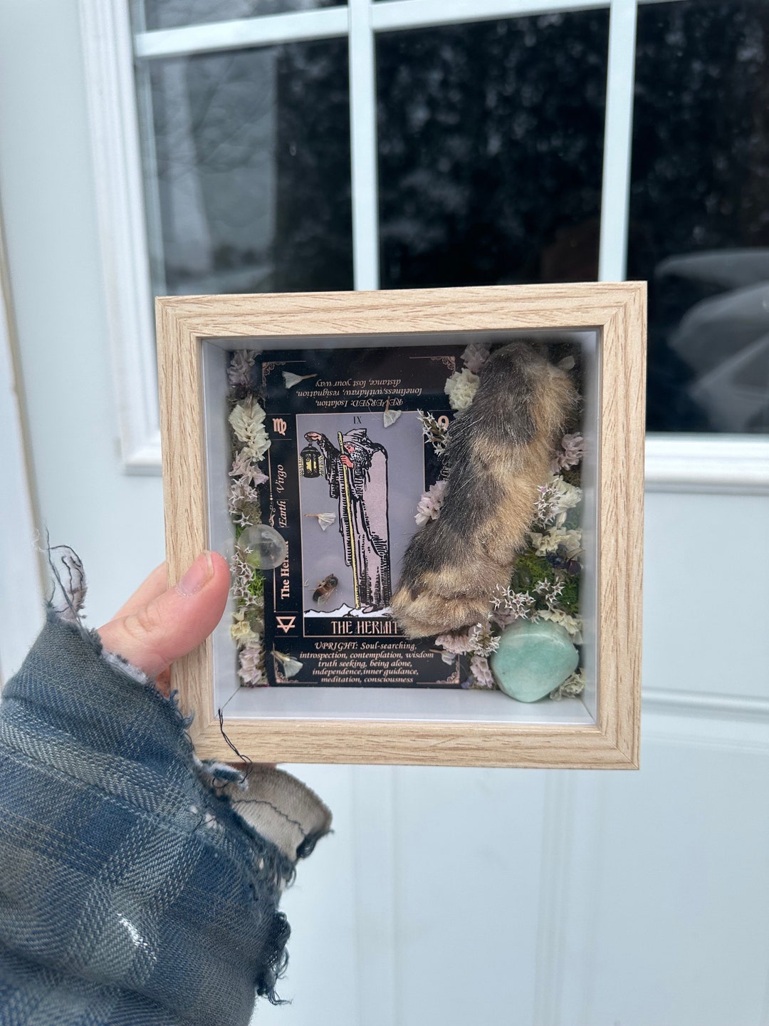 5x5 Spell Jar Virgo Fox Foot the Hermit Tarot Card Earth Sign Spell Jar ...