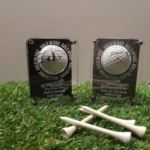 Personalised HOLE IN ONE Golf Ball Display - Etsy