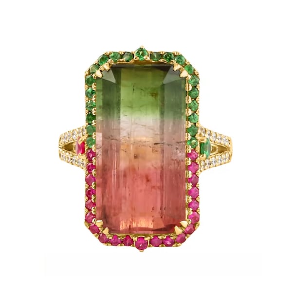 Emerald Cut Ruby Ring - Etsy