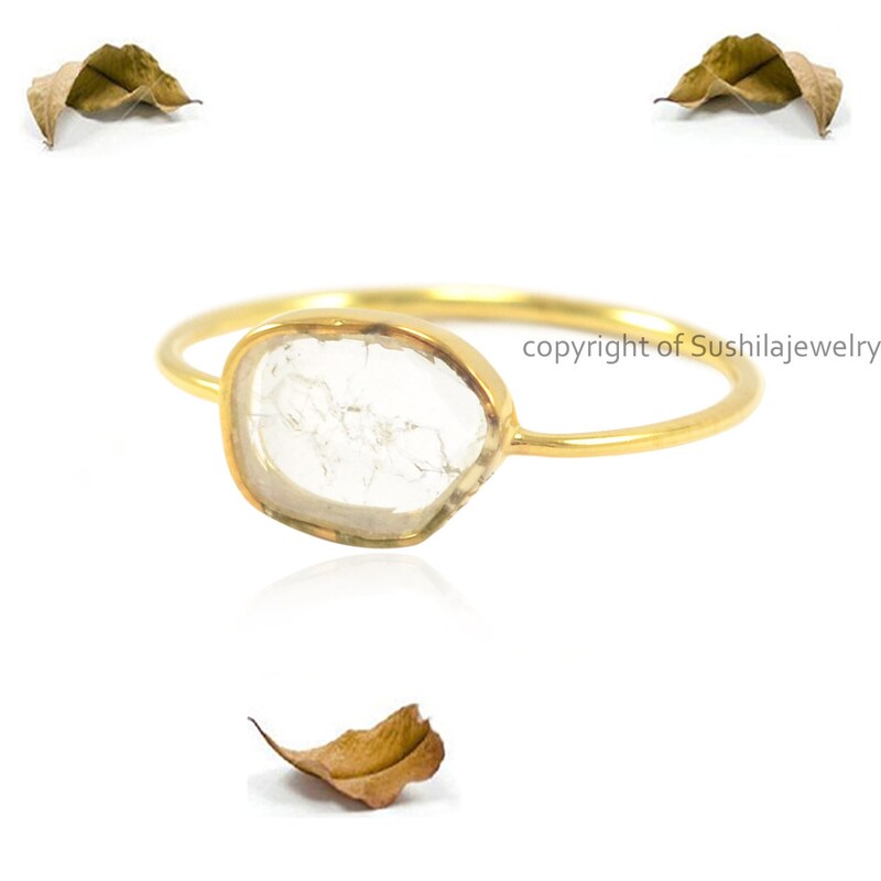 Diamond Slice Ring - Etsy