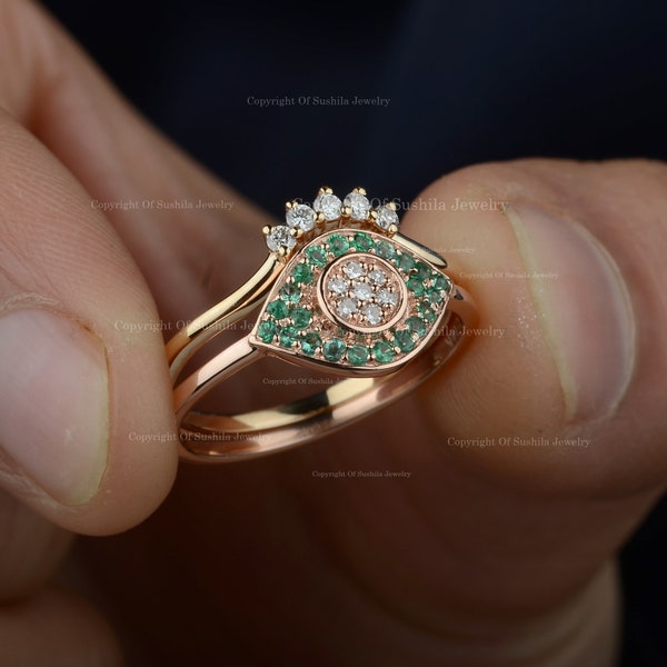 14k Gold Ring Set - Etsy