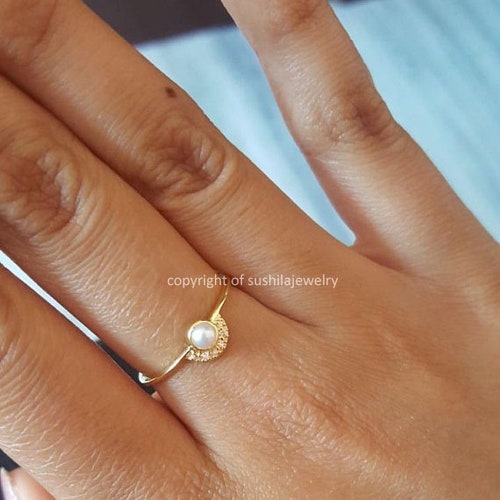 Guardian Angel Engagement Ring for Women With Opal Diamond | Etsy