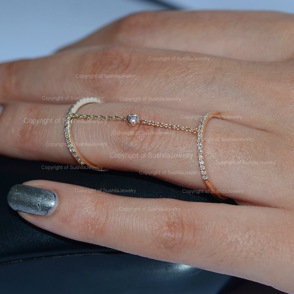 Double Ring Chain - Etsy