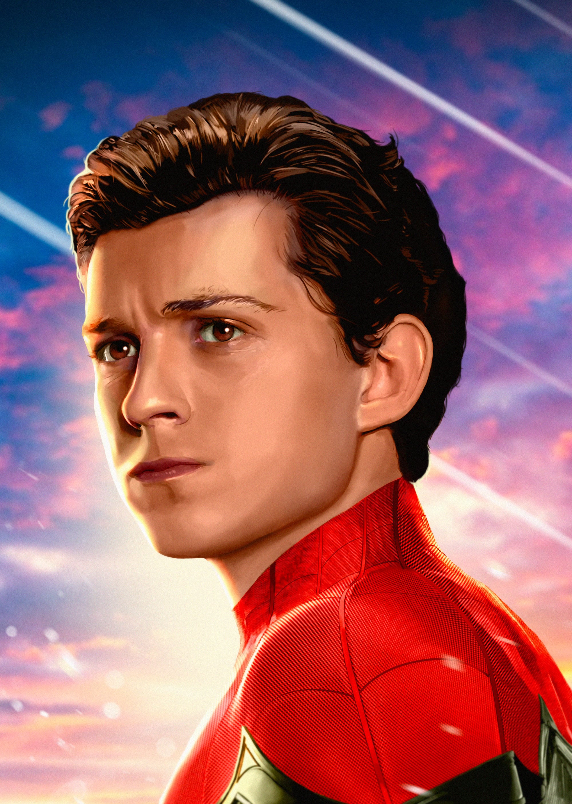 Tom Holland Spider-man Art Print - Etsy